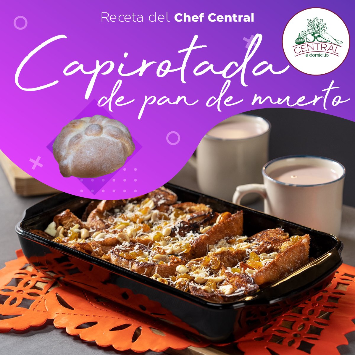 Receta: Capirotada De Pan De Muerto Fácil Y Rápida – Central a Domicilio