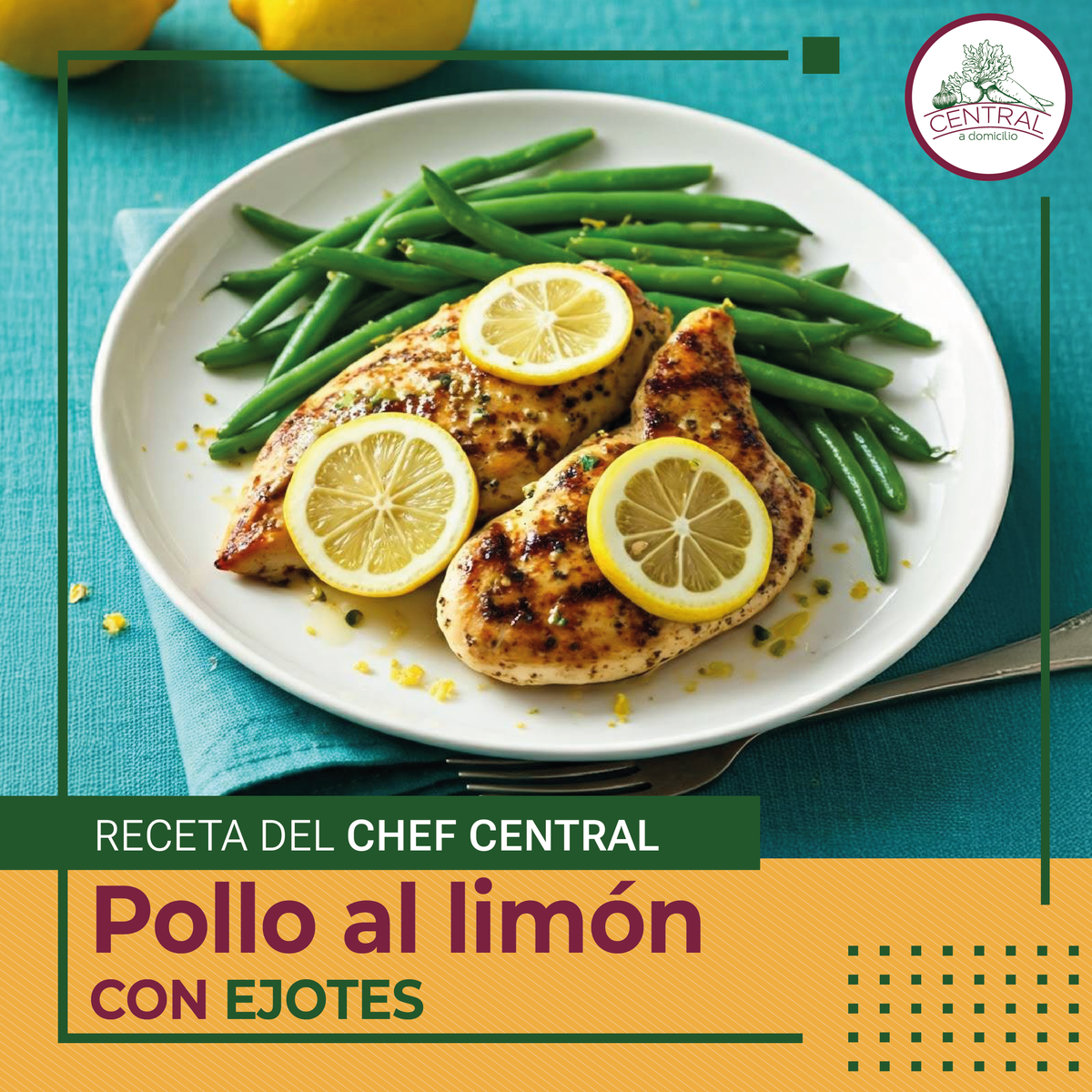 Receta: Pollo Al Limón Con Ejotes Fácil Y Rápido – Central a Domicilio