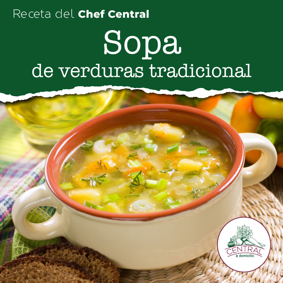 Receta: Sopa De Verduras Tradicional Fácil Y Rápida – Central a Domicilio
